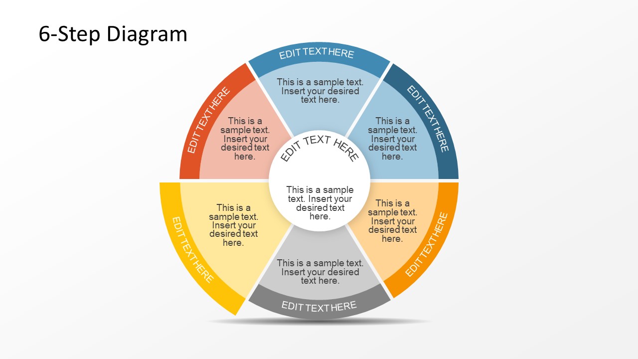6 Step Circular Diagram with 2 Levels for PowerPoint - SlideModel