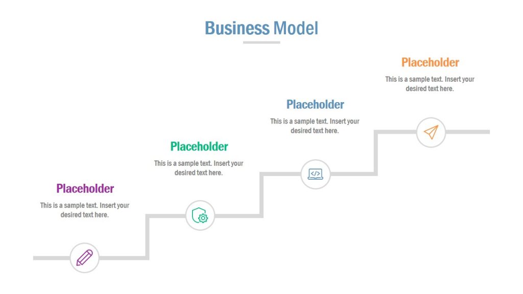 4 Steps Staircase Business Model PPT - SlideModel
