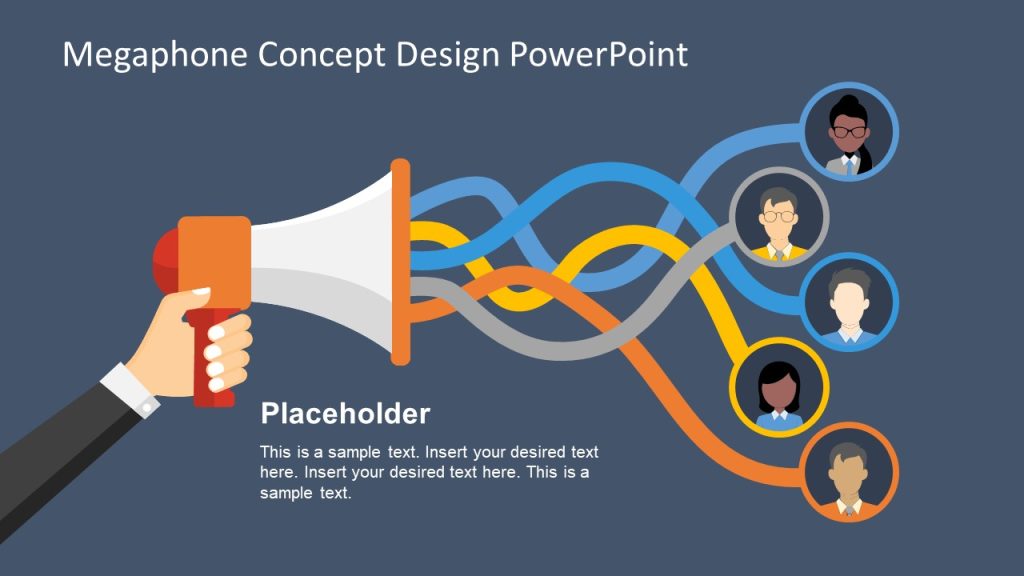 Megaphone Infographic Diagram for PowerPoint - SlideModel
