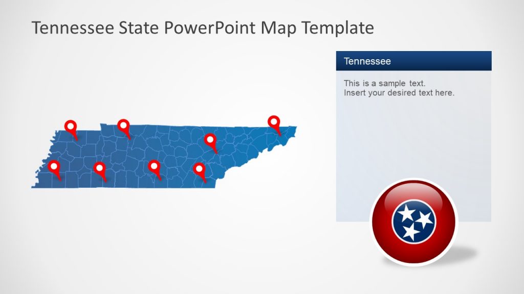 State of Tennessee Map PPT - SlideModel