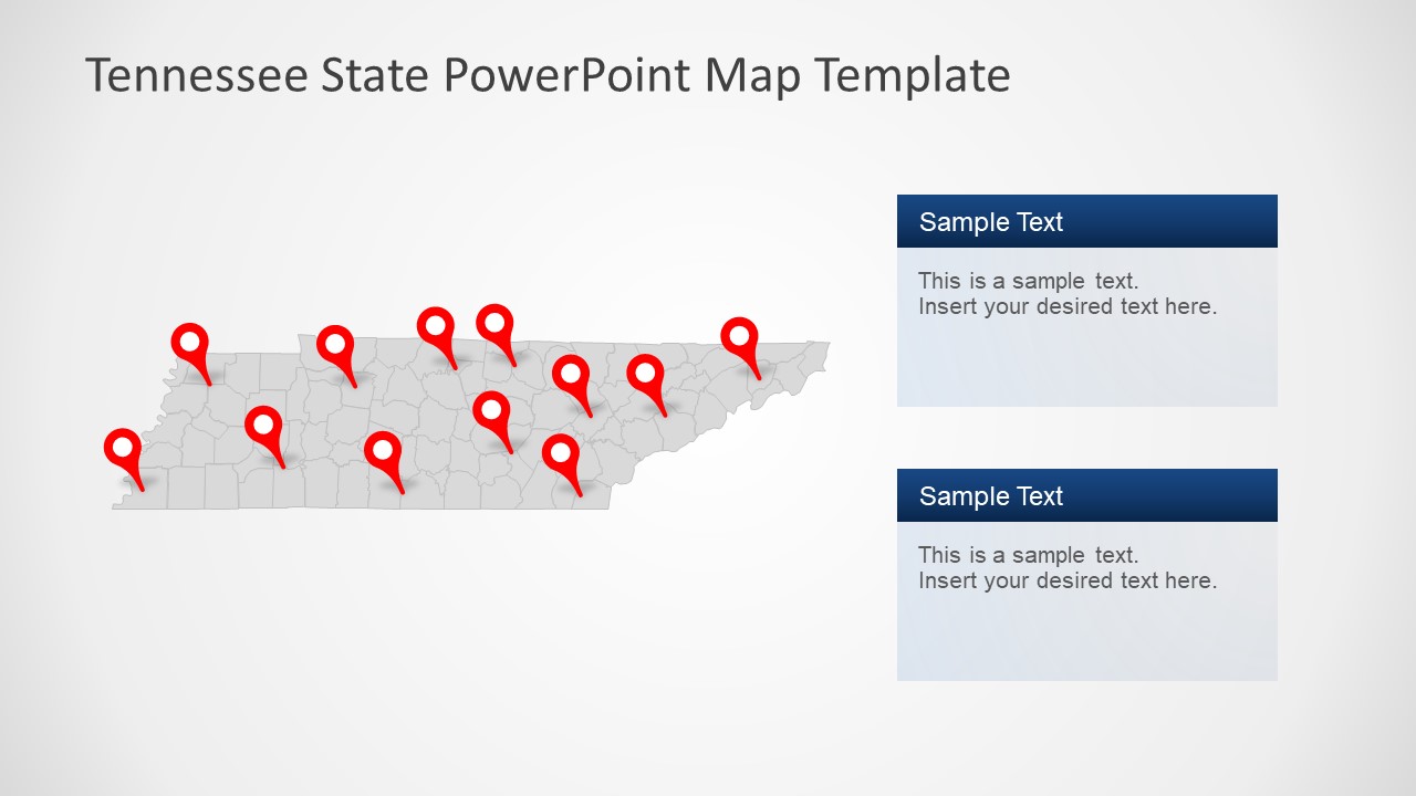 Tennessee State PowerPoint Map Template - SlideModel