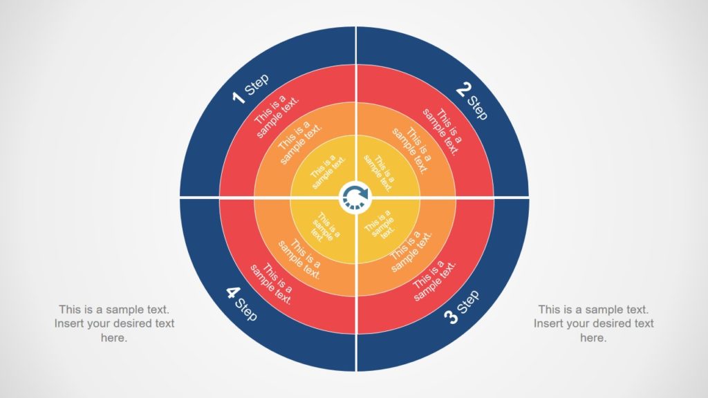 4 Steps Concentric Circular PowerPoint - SlideModel