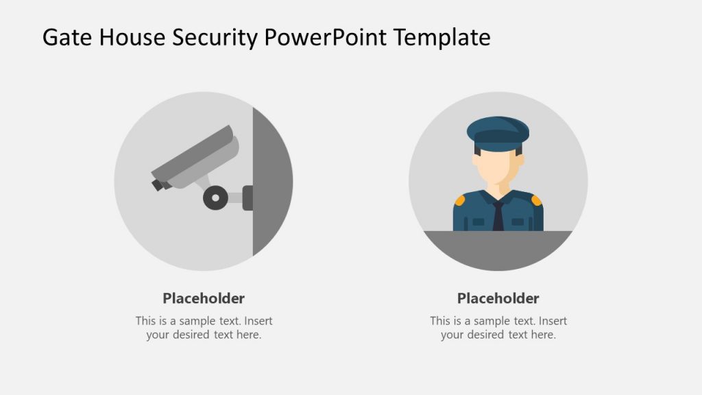 CCTV Camera and Security Guard Icons - SlideModel