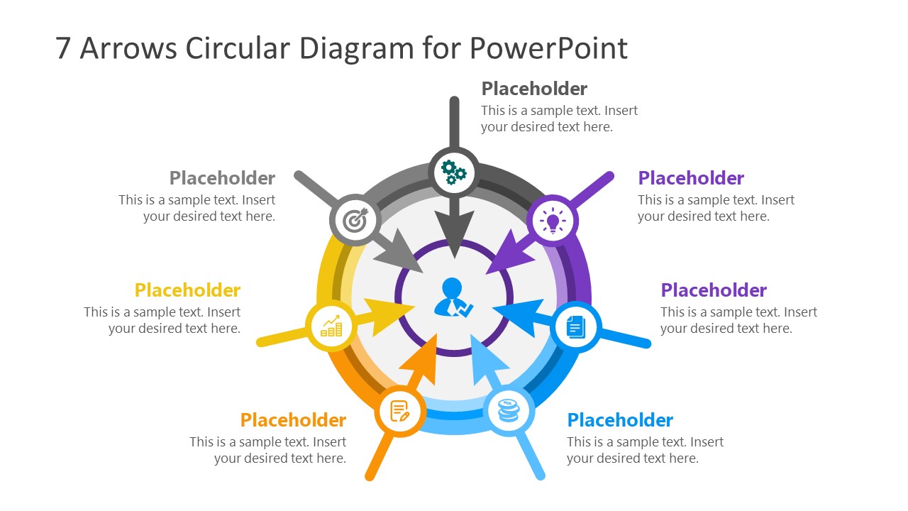 7 Arrows Circular Diagram PowerPoint Template SlideModel