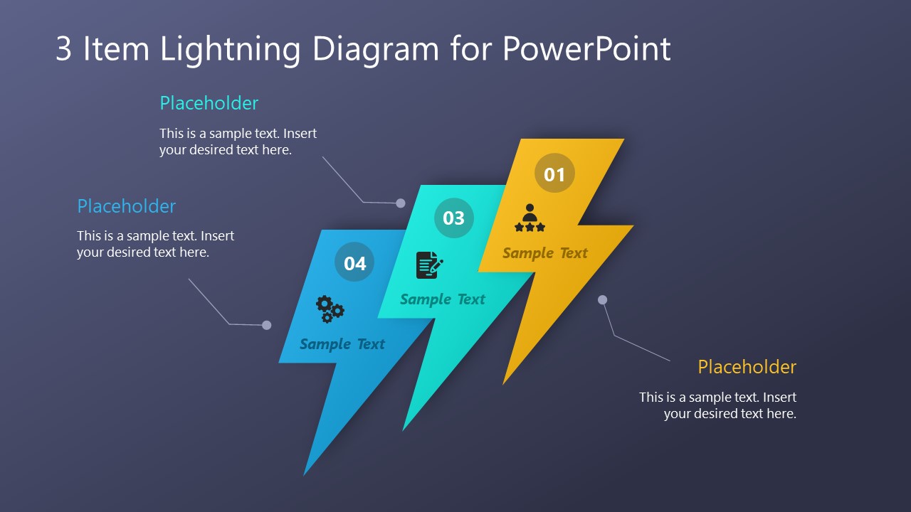 Multi-Step Lightning Diagram PowerPoint Template - SlideModel