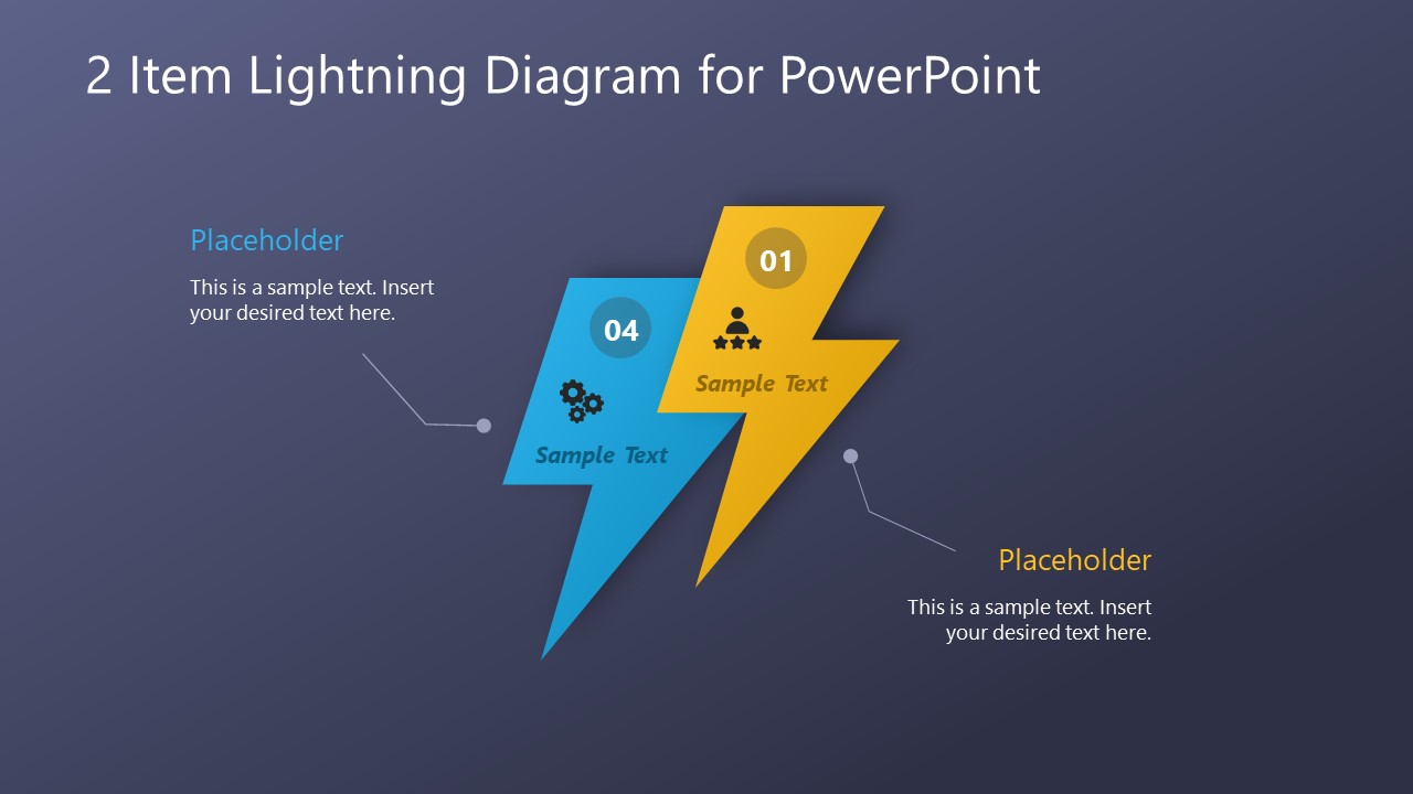 Multi-Step Lightning Diagram PowerPoint Template - SlideModel
