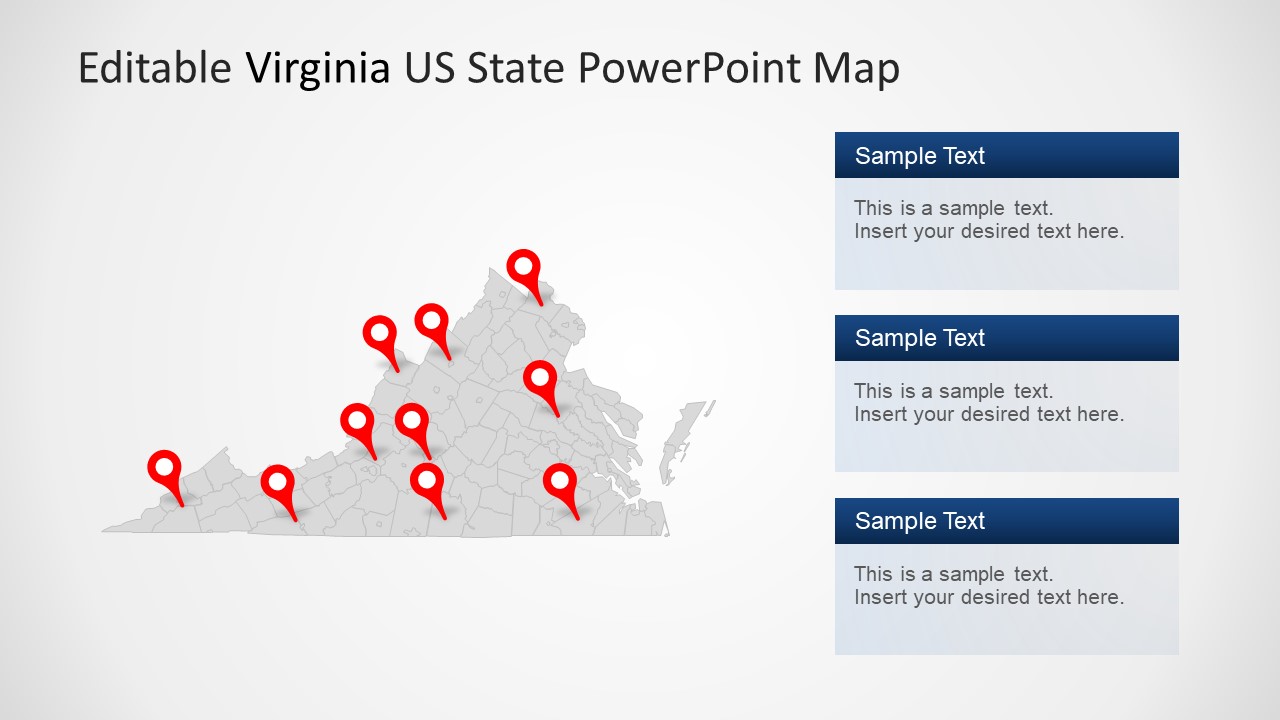Virginia US State Map PowerPoint Template - SlideModel