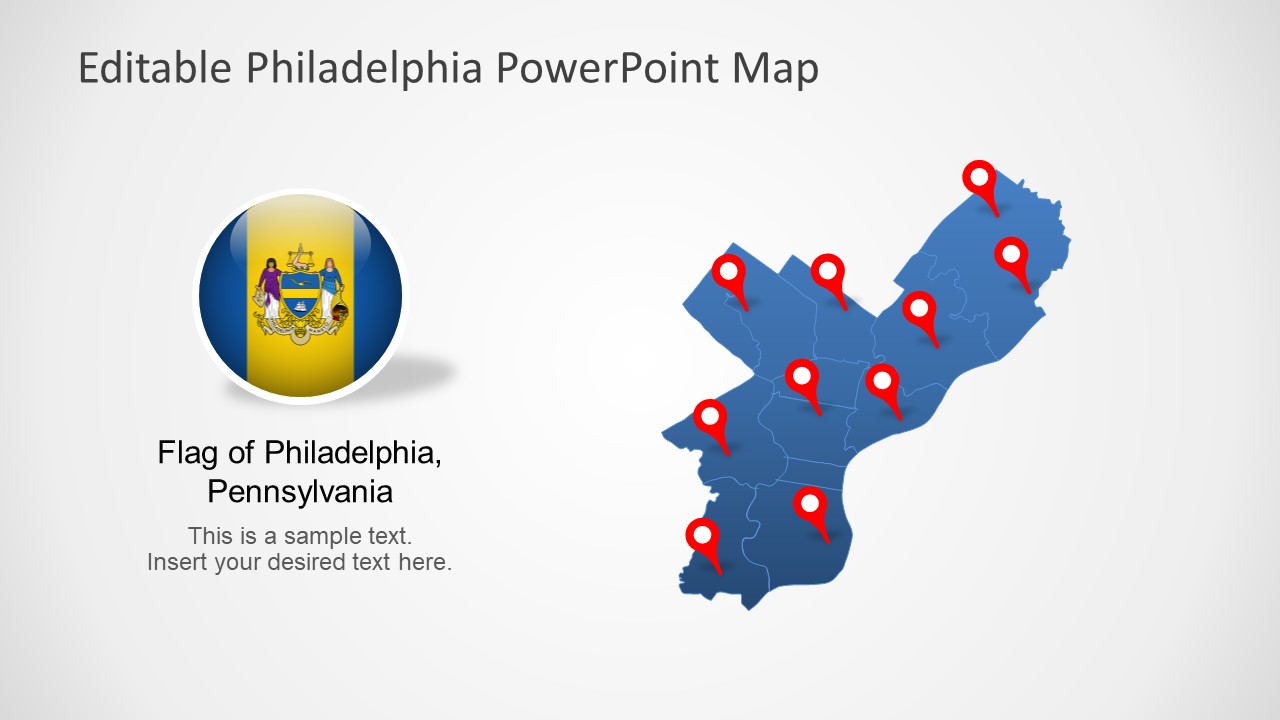 Philadelphia Map PowerPoint Template - SlideModel