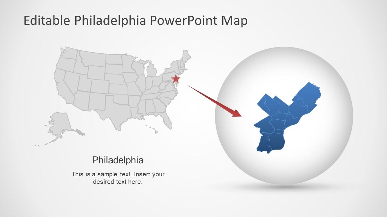 Philadelphia Map PowerPoint Template - SlideModel