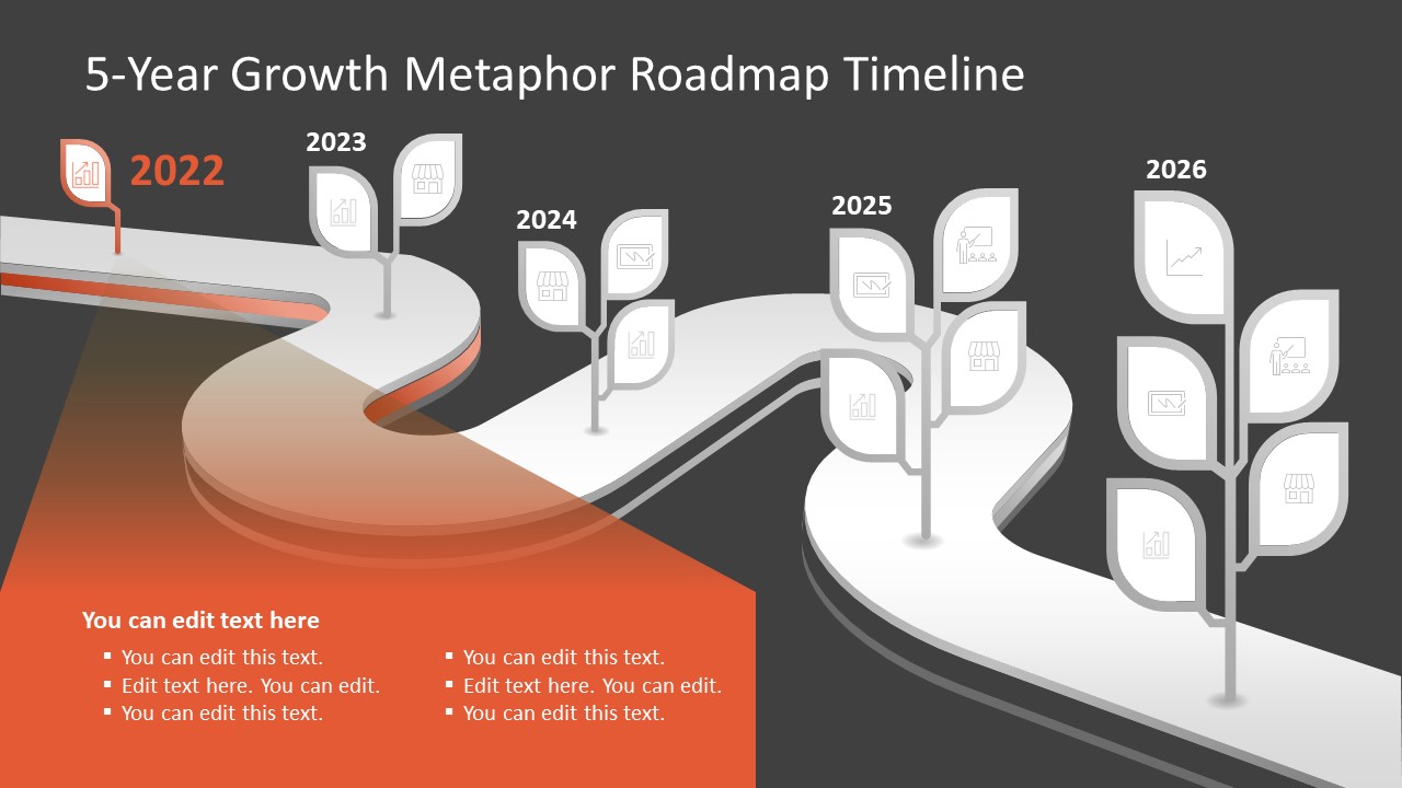 Growth Metaphor Roadmap Template - SlideModel Growth Metaphor Roadmap Template - SlideModel