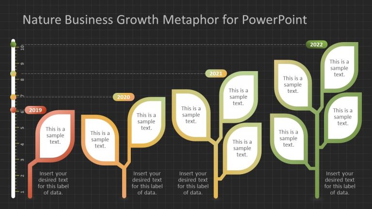 Comparison Slide of Metaphoric Tree with Graduated Meter Rule - SlideModel