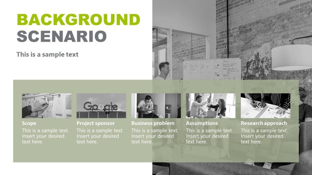 Background Scenario Slide Template - Consultancy Report - SlideModel