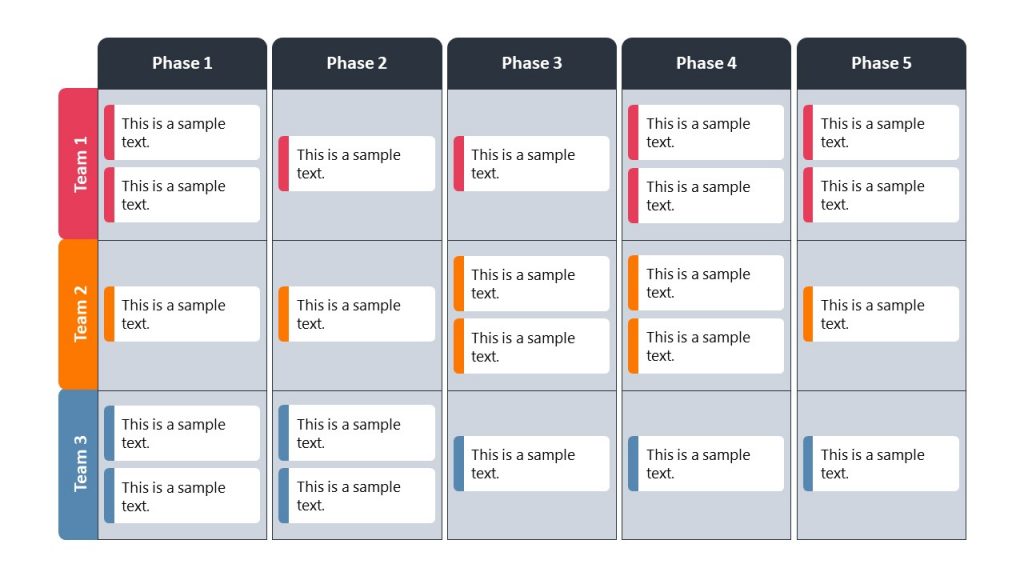 Five Column Slide for Agile Roadmap - SlideModel