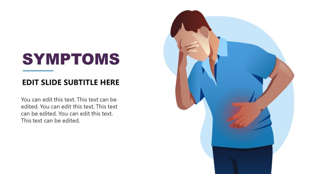 Symptoms Slide - Pancreatic PowerPoint Template - SlideModel