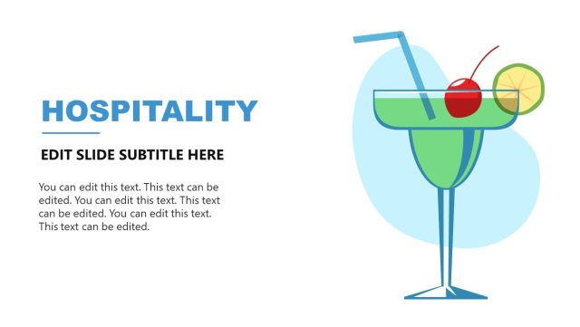 Hospitality Slide with Juice Illustration - SlideModel