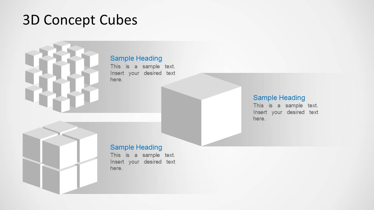 3D Cubes Concept Design for PowerPoint - SlideModel