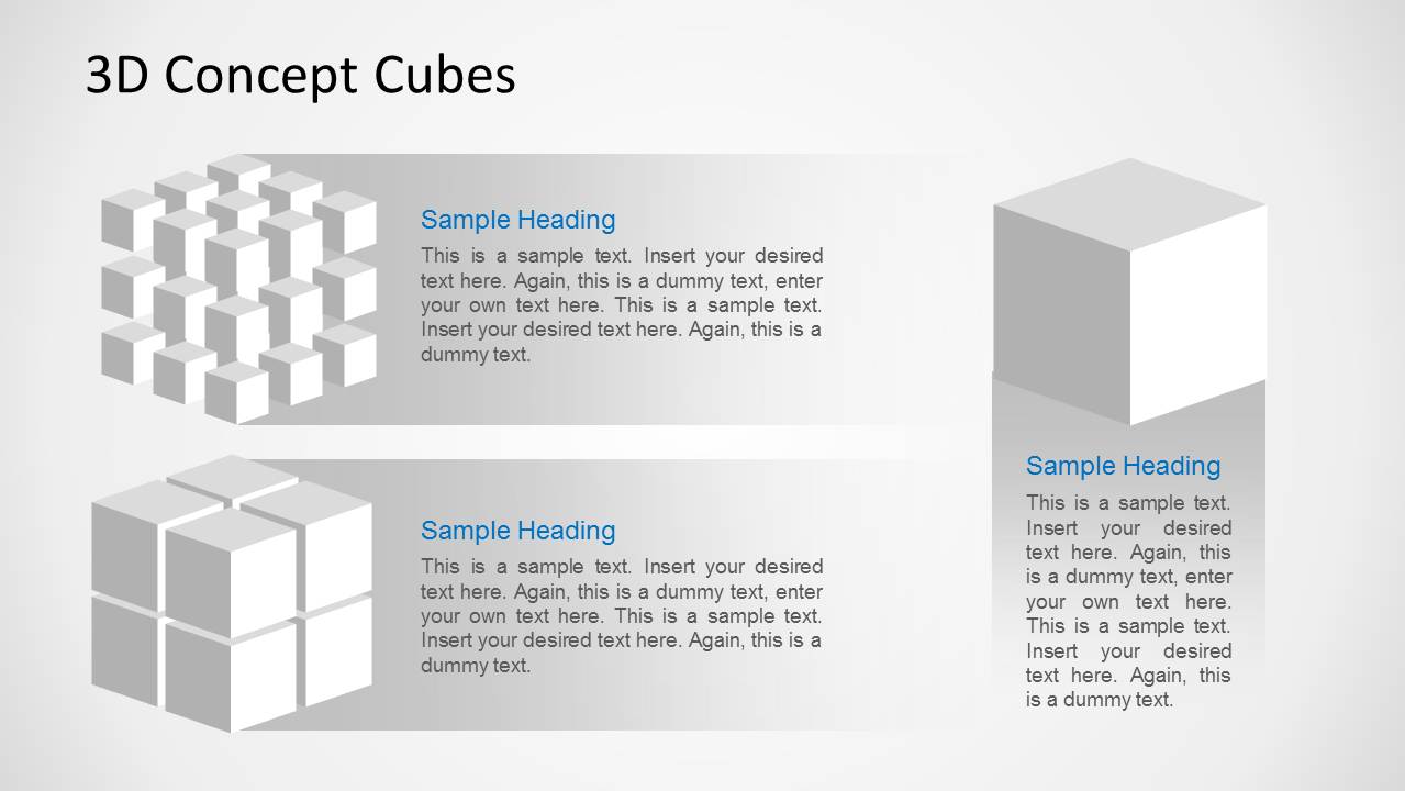 3D Cubes Concept Design for PowerPoint - SlideModel