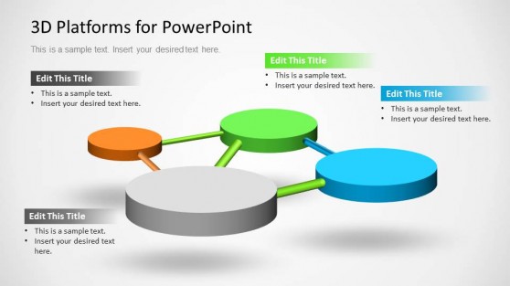 3D Circular Platforms with Colors for PowerPoint - SlideModel