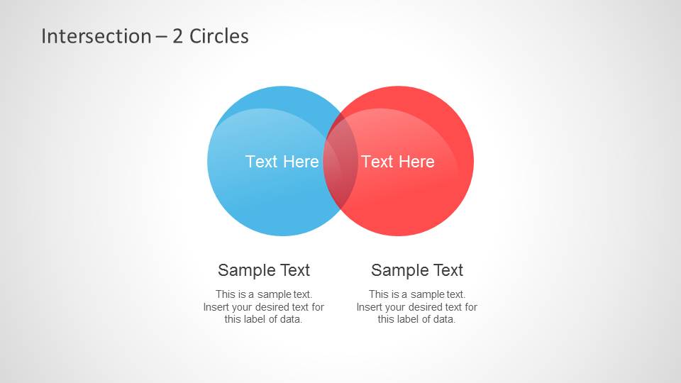 Colorful Intersected Circles & Venn Diagrams for PowerPoint - SlideModel