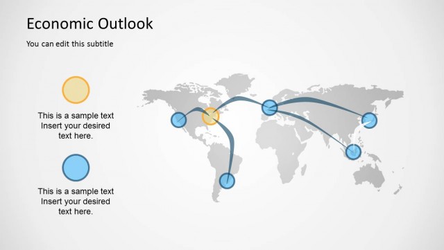 Global Economy Outlook Map for PowerPoint - SlideModel