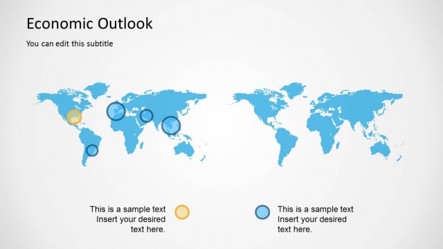 Economic World Map Template for PowerPoint - SlideModel