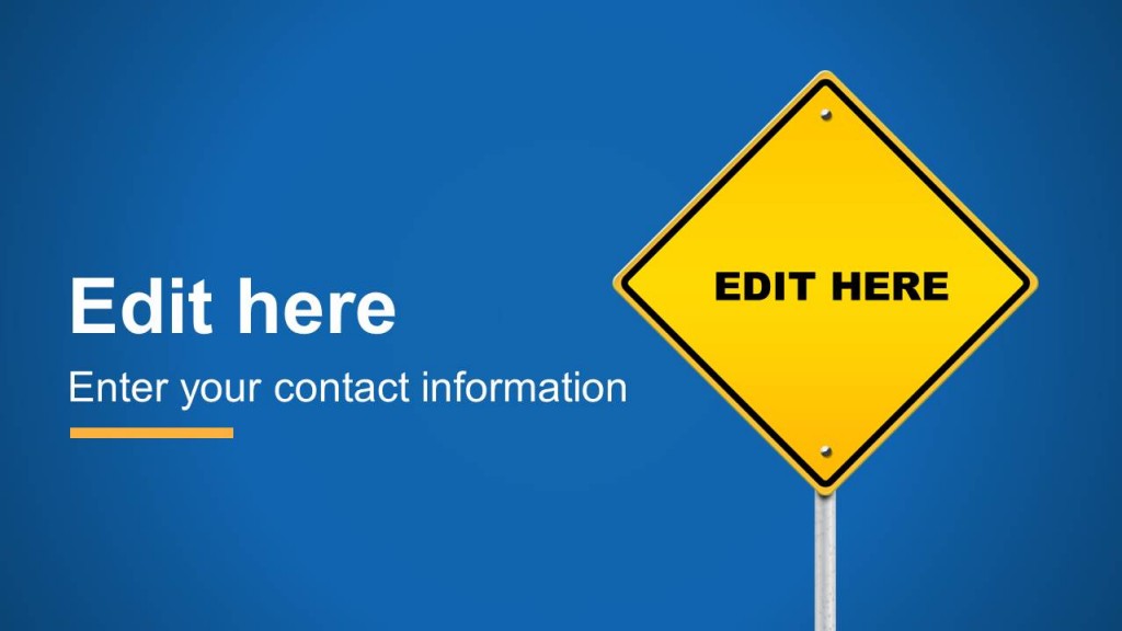 Editable Road Sign PowerPoint Template - SlideModel