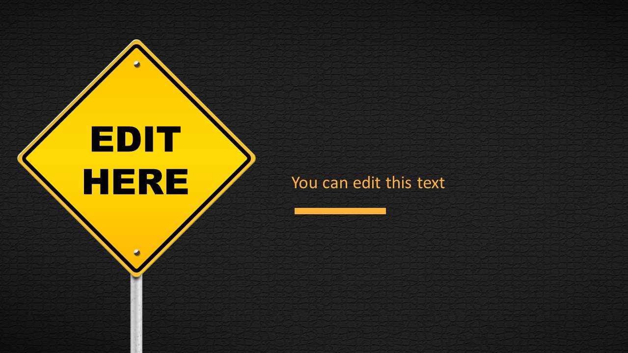 Caution Road Sign PowerPoint Template - SlideModel