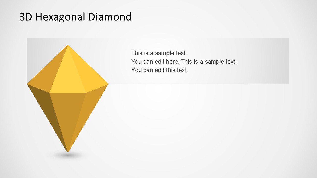 3D Hexagonal Diamond Shapes for PowerPoint - SlideModel