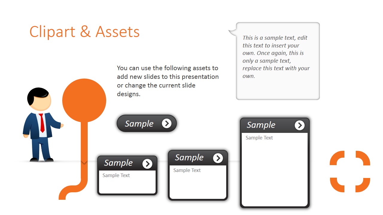 Animated Orange Line PowerPoint Template - SlideModel