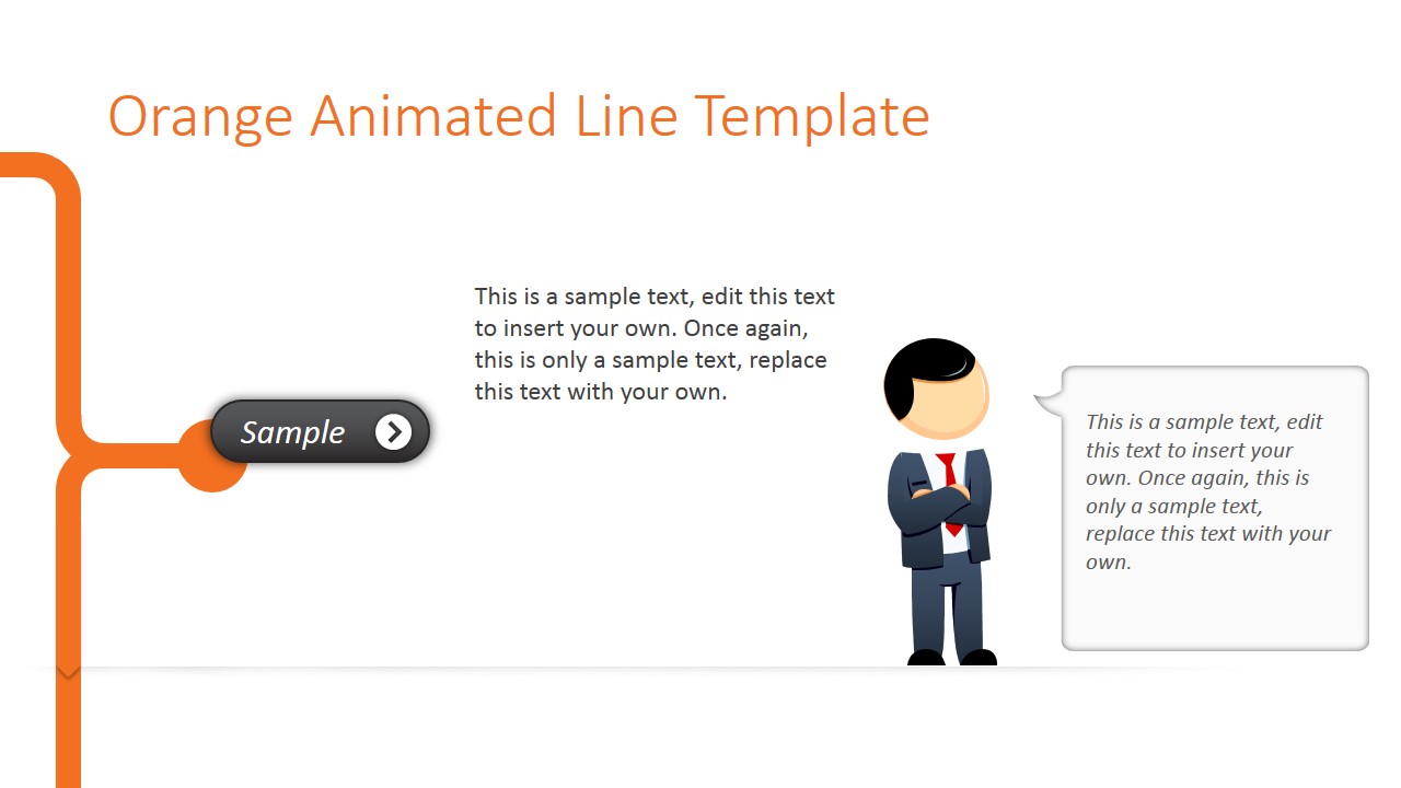 Animated Orange Line PowerPoint Template - SlideModel