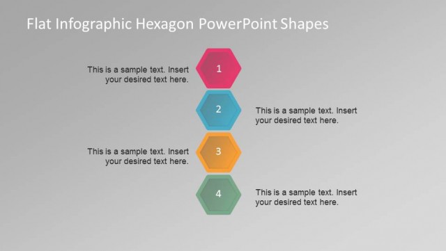 4 Steps Hexagonal Column Flat Design - SlideModel