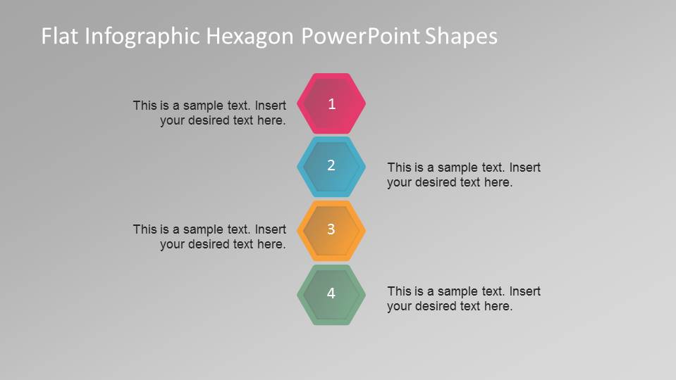 Flat Infographic Hexagonal PowerPoint Shapes - SlideModel
