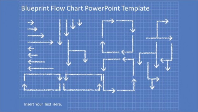 PowerPoint Blueprint Flowchart Connectors - SlideModel