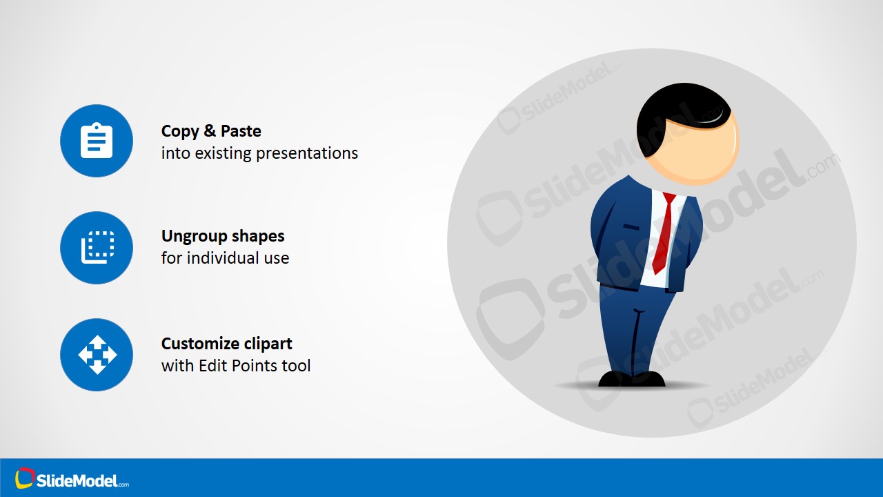 Mike Male Cartoon Clipart Looking Down - SlideModel