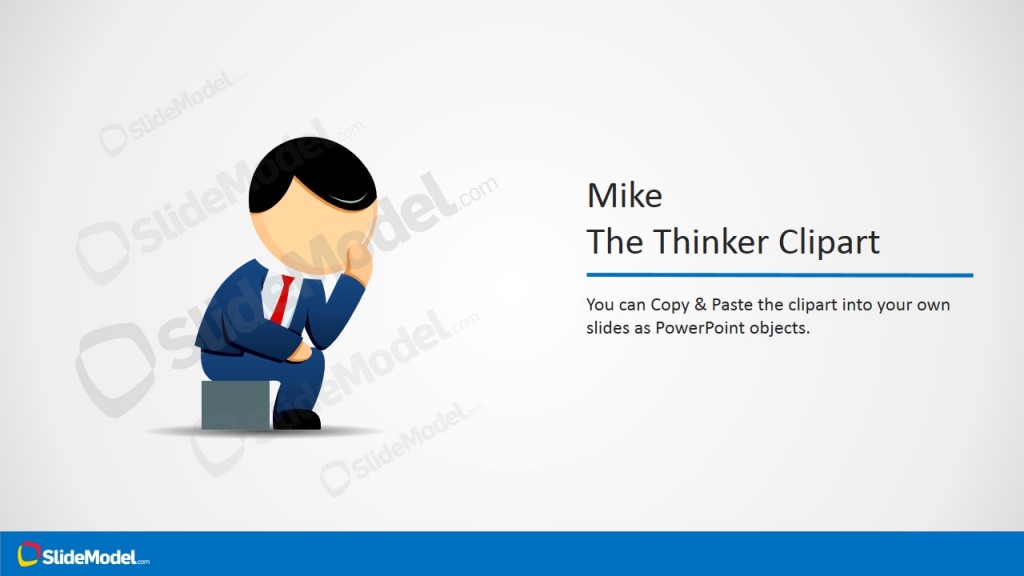 The Thinker Male Cartoon Clipart - SlideModel
