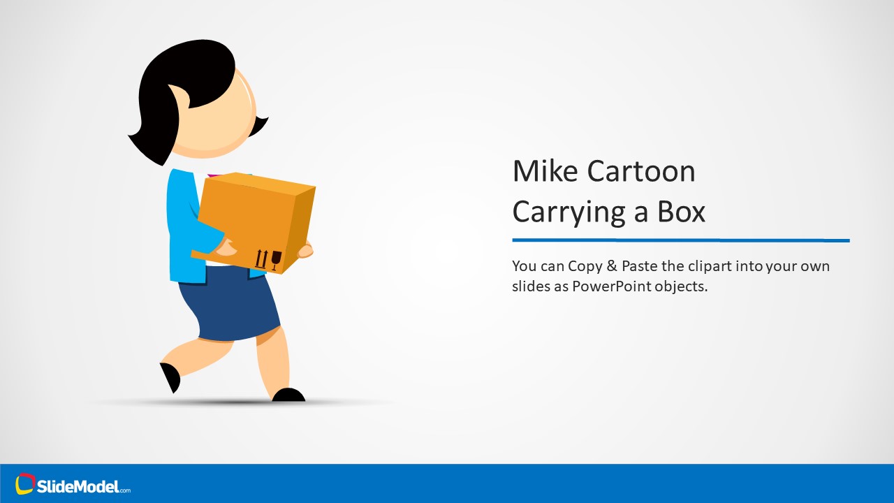 Jane Delivery Box PowerPoint Cartoon - SlideModel