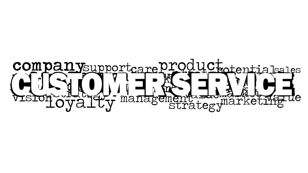 Customer Service Word Cloud Picture for PowerPoint - SlideModel