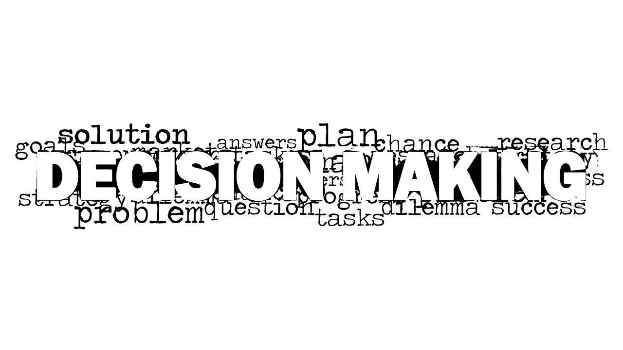 Decision Making Word Cloud Picture for PowerPoint