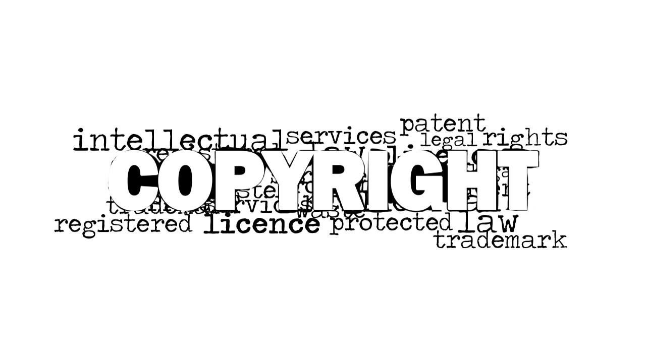 Copyright Word Cloud Picture for PowerPoint - SlideModel