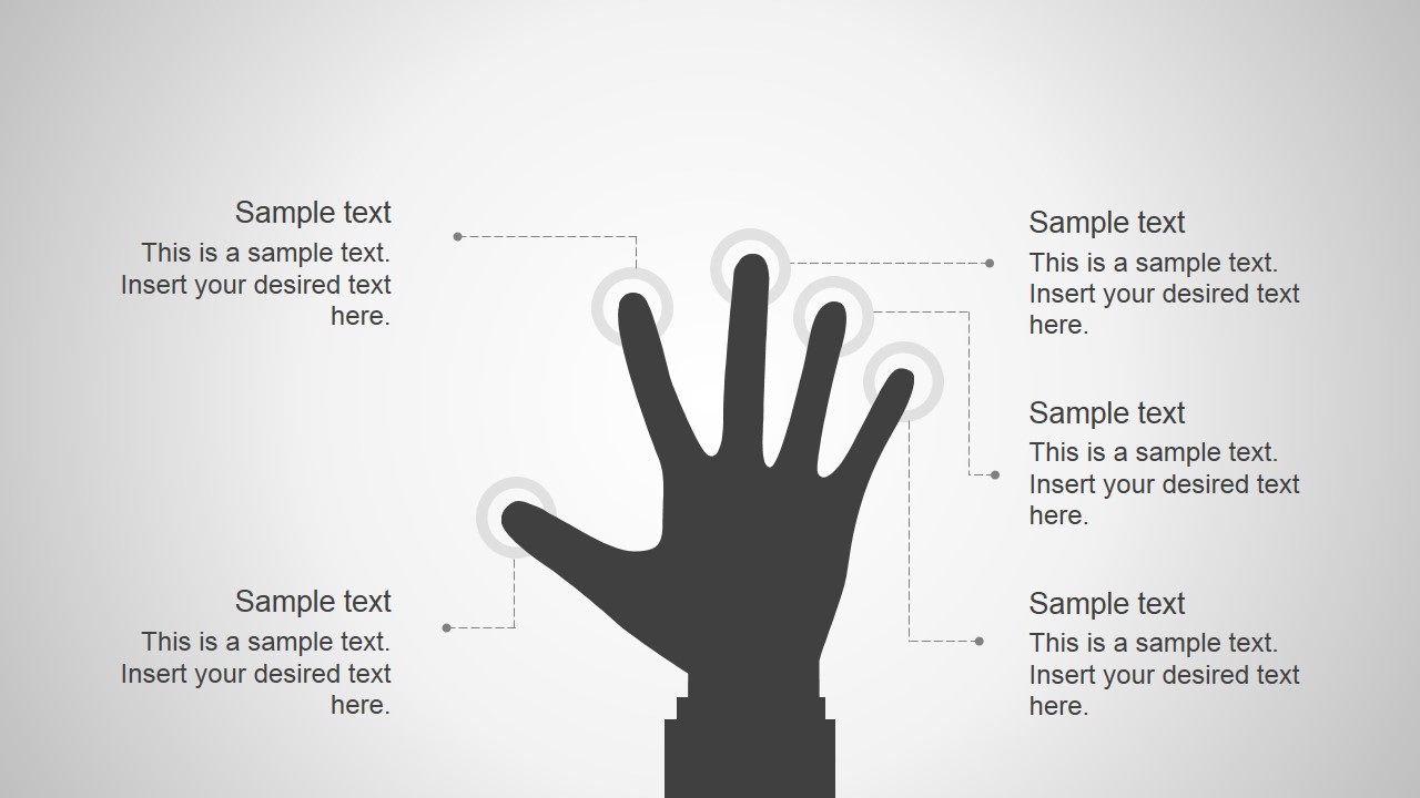 Dark Hand Palm Concept for PowerPoint - SlideModel