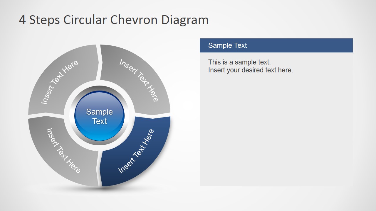 4 Steps Circular Chevron PowerPoint Diagram Template