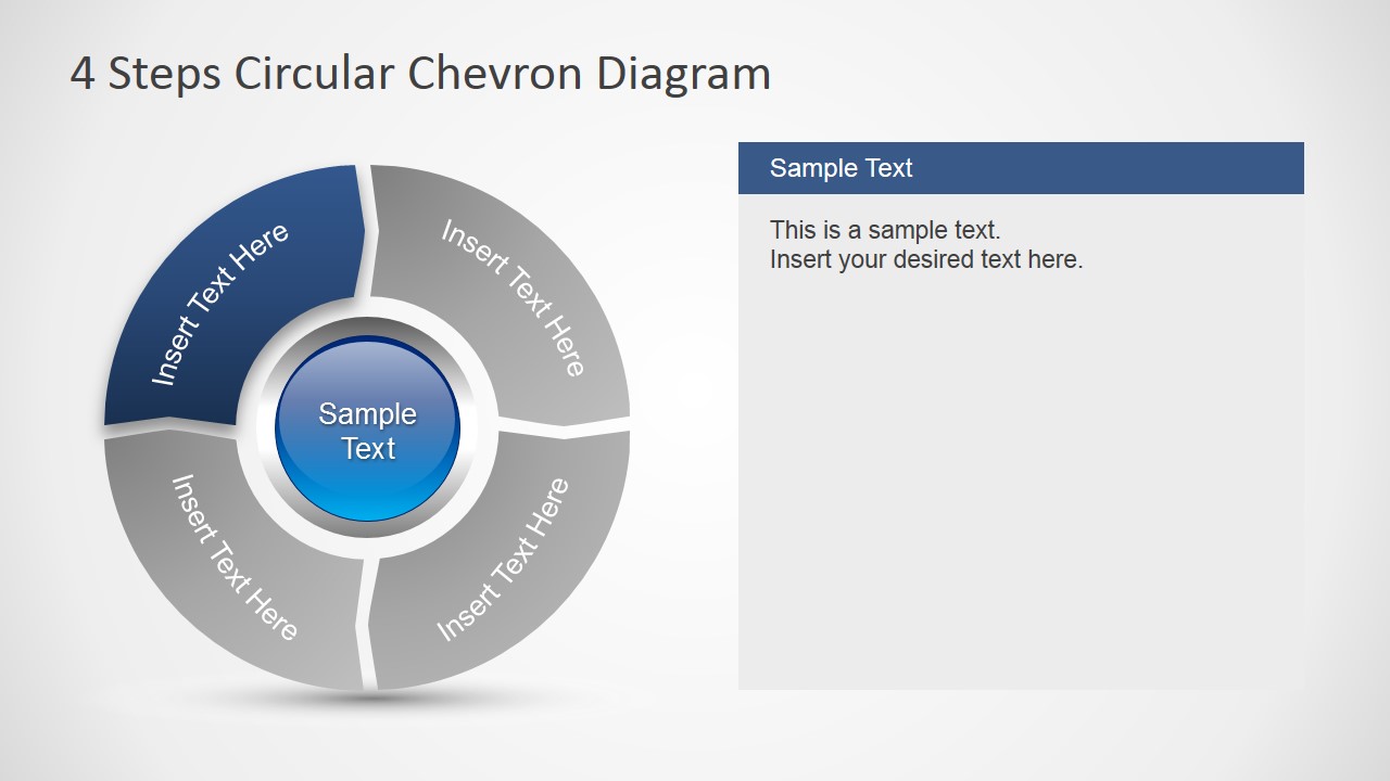 4 Steps Circular Chevron PowerPoint Diagram Template