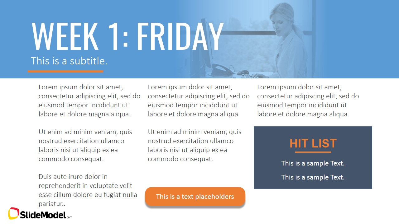 Weekly Plan Professional PowerPoint Templates & Slides