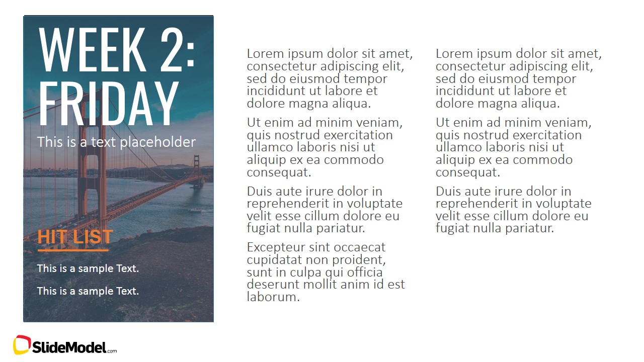 Weekly Plan Professional PowerPoint Templates & Slides