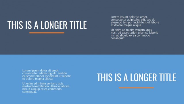 Two Horizontal Titles Comparison Slide - SlideModel