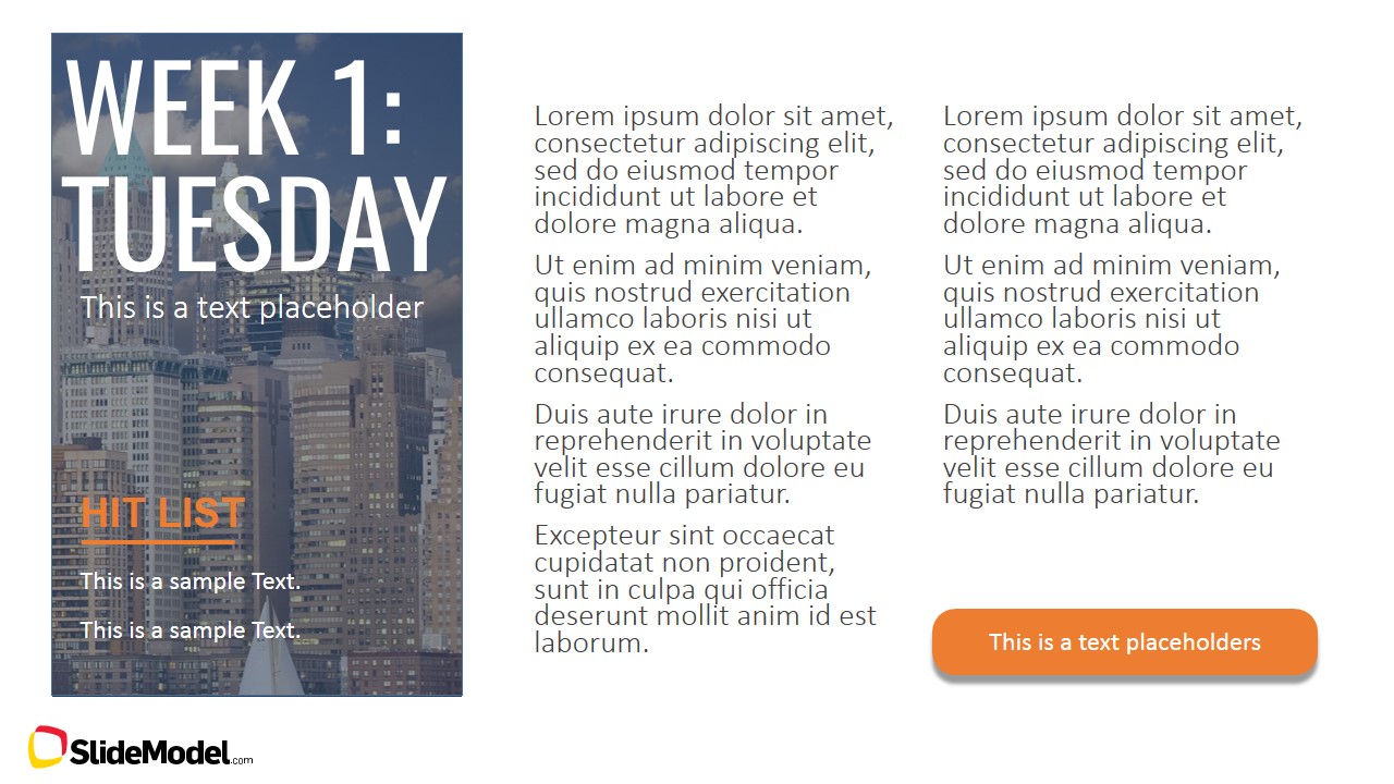 Weekly Plan Professional PowerPoint Templates & Slides