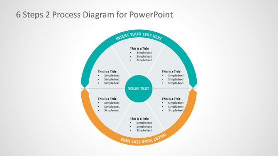 Slide of 2 Step Circular Process Flow - SlideModel