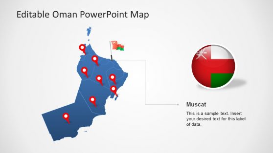 PPT Clipart Oman Map Template - SlideModel