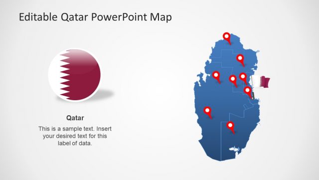 Editable Map of Qatar Template - SlideModel