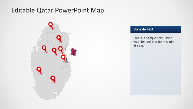 Editable Presentation of Qatar Map - SlideModel